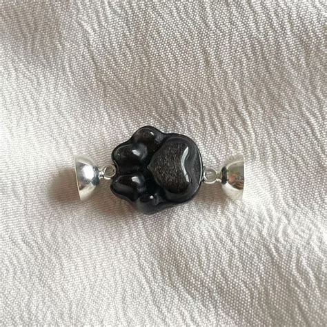 Claw Shaped Obsidian Symbol Stone Pixie Garden Art