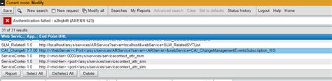 Remedy Ar System Error Authentication Failed Arerr 623 When Trying To Publish A Web