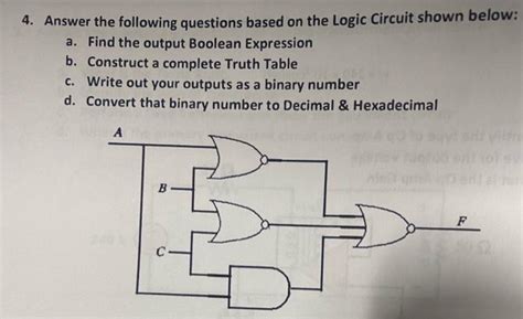 Solved Answer The Following Questions Based On The Logic Chegg