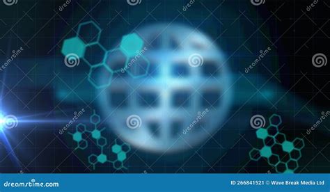 Image Of Data Processing Over Scope Scanning Stock Illustration Illustration Of Computer