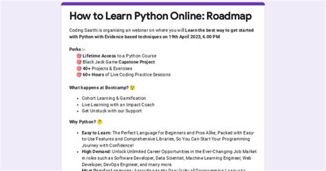 Coding Saathi On Linkedin How To Learn Python Online Roadmap