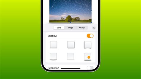 How To Add Shadow Or Reflection In Pages Numbers Keynote