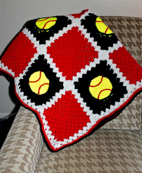 Softball Strikes Crochet Afghan Pattern Etsy