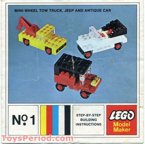 Lego 1 3 Velveeta Promotional Set Number 1 Instructions From 1967
