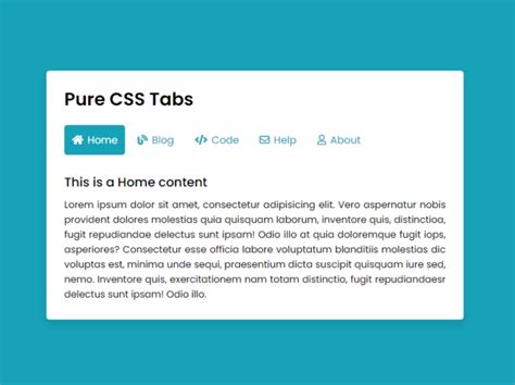 Pure Css Tabs With Slide Indicator Tabs Using Only Html And Css By