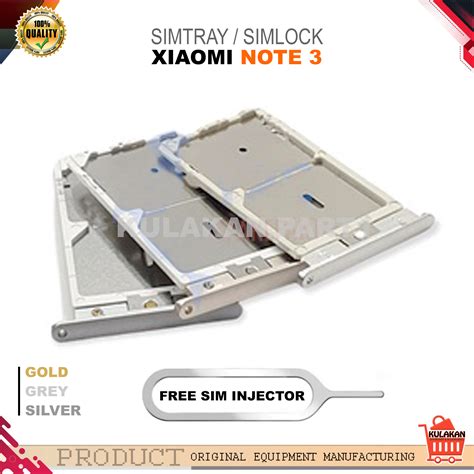 Simtray Tempat Simcard Xiaomi Redmi Note Slot Simcard Original Free Sim Injector Lazada
