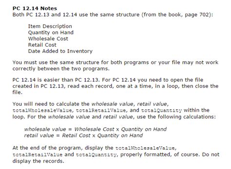 Solved 1213 Inventory Program Write A Program That Uses A