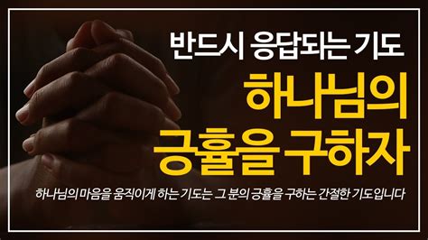 반드시 응답되는 기도 하나님의 마음을 움직이게 하는 기도 하나님의 긍휼을 구하자ㅣ기도문 YouTube