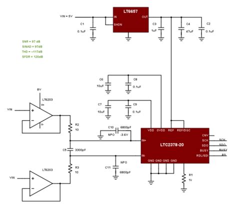 Low Noise Precision 20 Bit Analog To Digital Schematic Designs