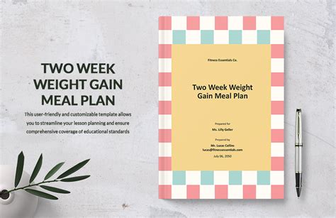 Editable Meal Plan Templates In Word To Download