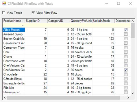 How To Show Sort Icon In First Row Winforms Edition Componentone