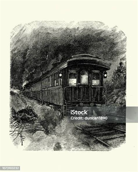 미국 증기 여객 열차 미국 19 세기 증기 기관차에 대한 스톡 벡터 아트 및 기타 이미지 증기 기관차 흑백 1890 1899 년 Istock