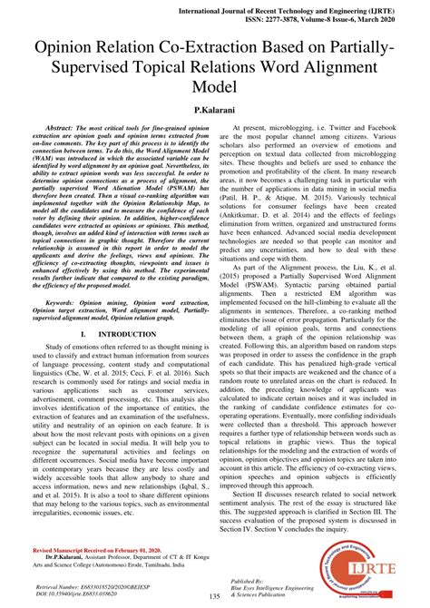 Pdf Opinion Relation Co Extraction Based On Partially Supervised Topical Relations Word