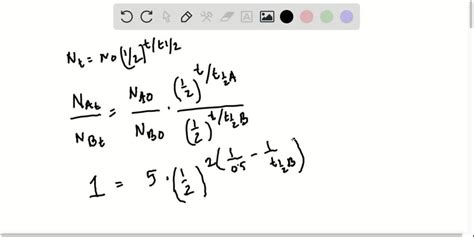 Solved A Sample Contains Radioactive Atoms Of Two Types A And B Initially There Are Five Times