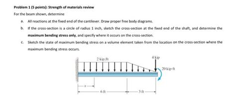 Problem 1 5 Points Strength Of Materials Review