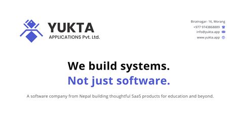 Yukta Applications