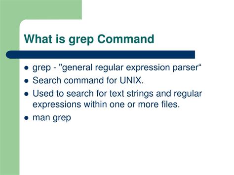 Ppt Overview Of The Grep Command Powerpoint Presentation Free