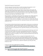 Explain The Five Components Of Internal Control Edited Docx Explain The Five Components Of