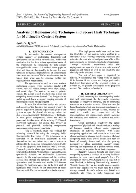 Analysis Of Homomorphic Technique And Secure Hash Technique For Multimedia Content System Pdf
