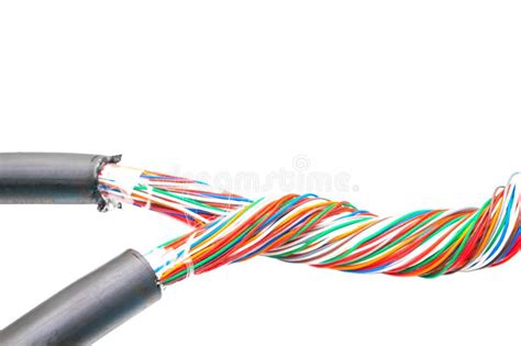Telecommunications Cables Are Connected To The Main Server Internet Wires Are Connected To The