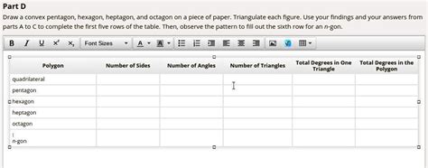 Please Help Me Part D Draw Convex Pentagon Hexagon Heptagon And Octagon On Piece Of Paper