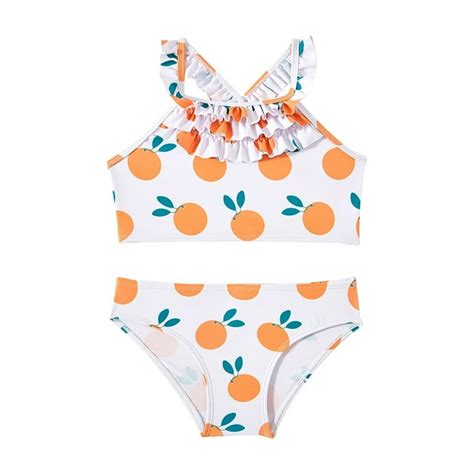 Peaskjp Bathing Suit For Girls Two Piece Swimsuit Floral Halter Neck