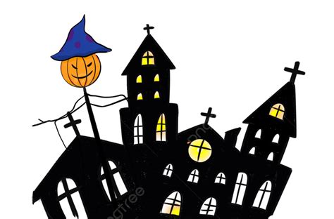 할로윈 성 허수아비 할로윈 핼러윈 성 Png 일러스트 및 Psd 이미지 무료 다운로드 Pngtree