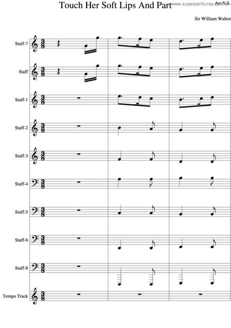 Super Partituras Touch Her Soft Lips And Part William Walton Com Cifra