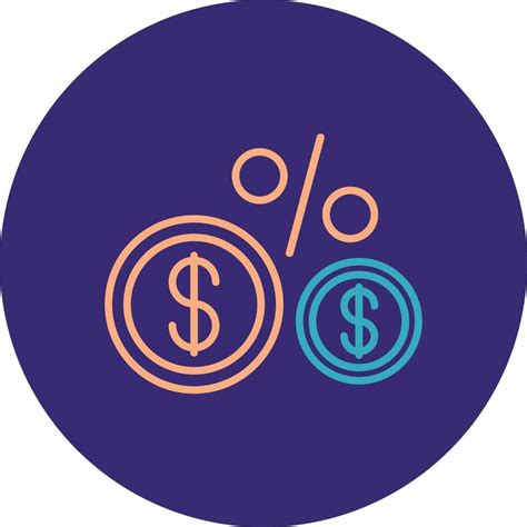 Percentage Line Two Color Circle Icon 43487171 Vector Art At Vecteezy