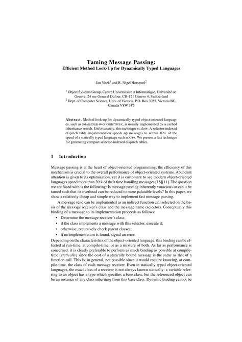 Pdf Taming Message Passing Efficient Method Look Up For Dynamically