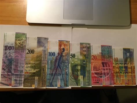 Full Set Of Swiss Notes Including The Second Most Valuable [currently Circulated] Note In The