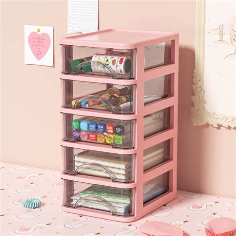 Yulier Small 5 Drawer Desktop Storage Unit Desktop Organizer Plastic