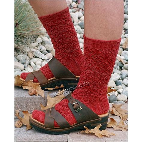 Acorn Lace Socks Knitty Noddy