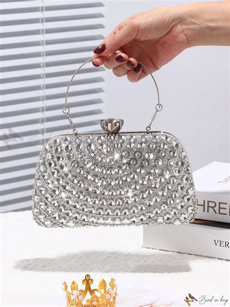 Bird In Bag Exquisite Womens Rhinestone Embellished Evening Clutch Bag With Versatile Shoulder
