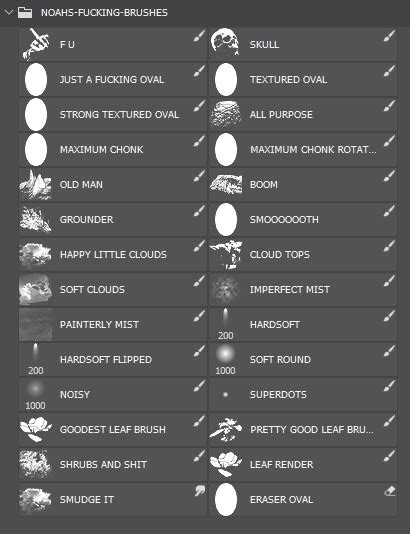 Fucking Good Brushes For Photoshop Procreate And Clip Studio Paint By Noah Bradley