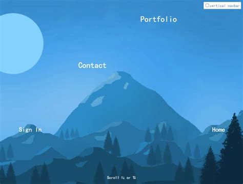 导航全屏显示设计，css滚动效果必备 17素材网