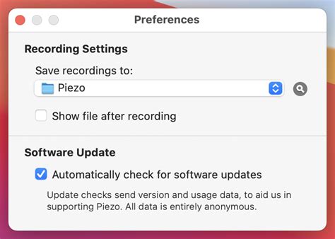 The Piezo Screenshot Gallery Rogue Amoeba Support