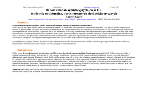 Pdf Report Of Simulation Investigations Part Iii Structural Tendencies A Growth Of Half