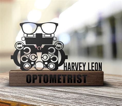 Custom Optometry T Desk Name Plate Wedge Personalized Optometrist