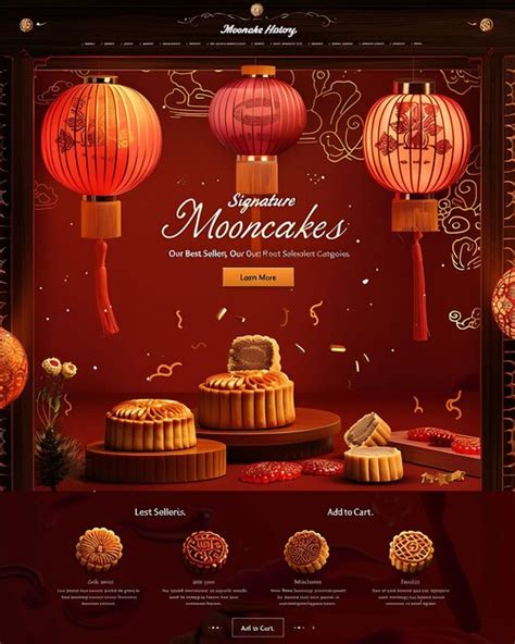 Parallax Scrolling Web With Floating Lantern Effect Traditio Autumn Theme Layout Idea Designs