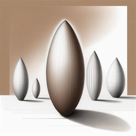 Create A Big Very Elongated Brown Ellipsoid In 3d In Brown Colour That