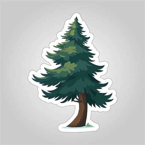 Premium Vector Panoramic Pine Tree Sticker Designs Perfect For