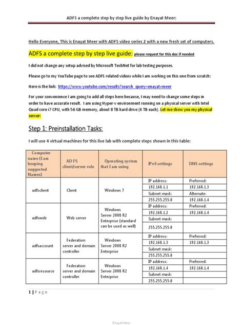 Adfs A Complete Step By Step Live Guide By Enayat Meer Pdf Public Key Certificate Active