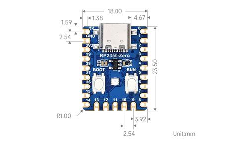 Waveshare RP2350 Zero Mini Development Board HiTechChain