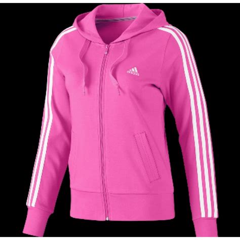 Adidas Essentials 3S Hooded Jacket in pink | Jogginganzug, Anzug, Jogging