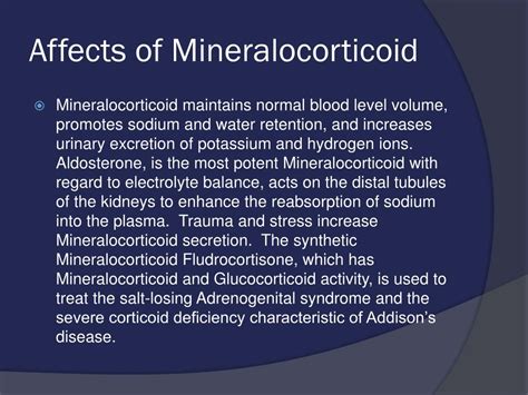Ppt Mineralocorticoids Powerpoint Presentation Free Download Id 2605161
