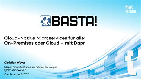 Cloud Native Microservices Für Alle On Premises Oder Cloud Mit Dapr Speaker Deck