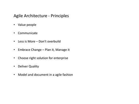 Ppt Agile Architecture Powerpoint Presentation Free Download Id