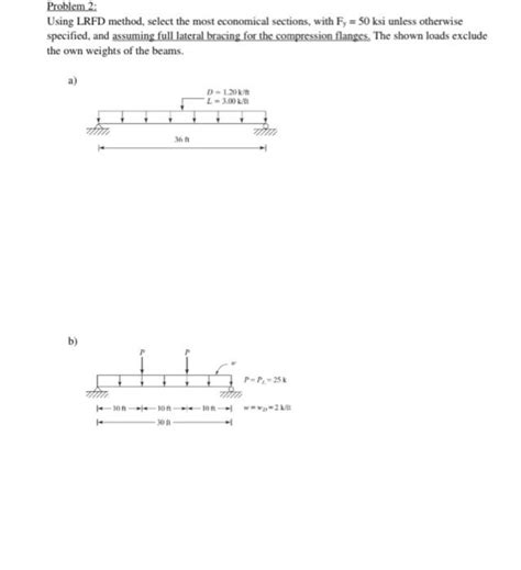 solved problem 2 using lrfd method select the most