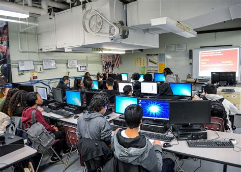 A Basement Computer Lab At Gorton High School Where Wintertime